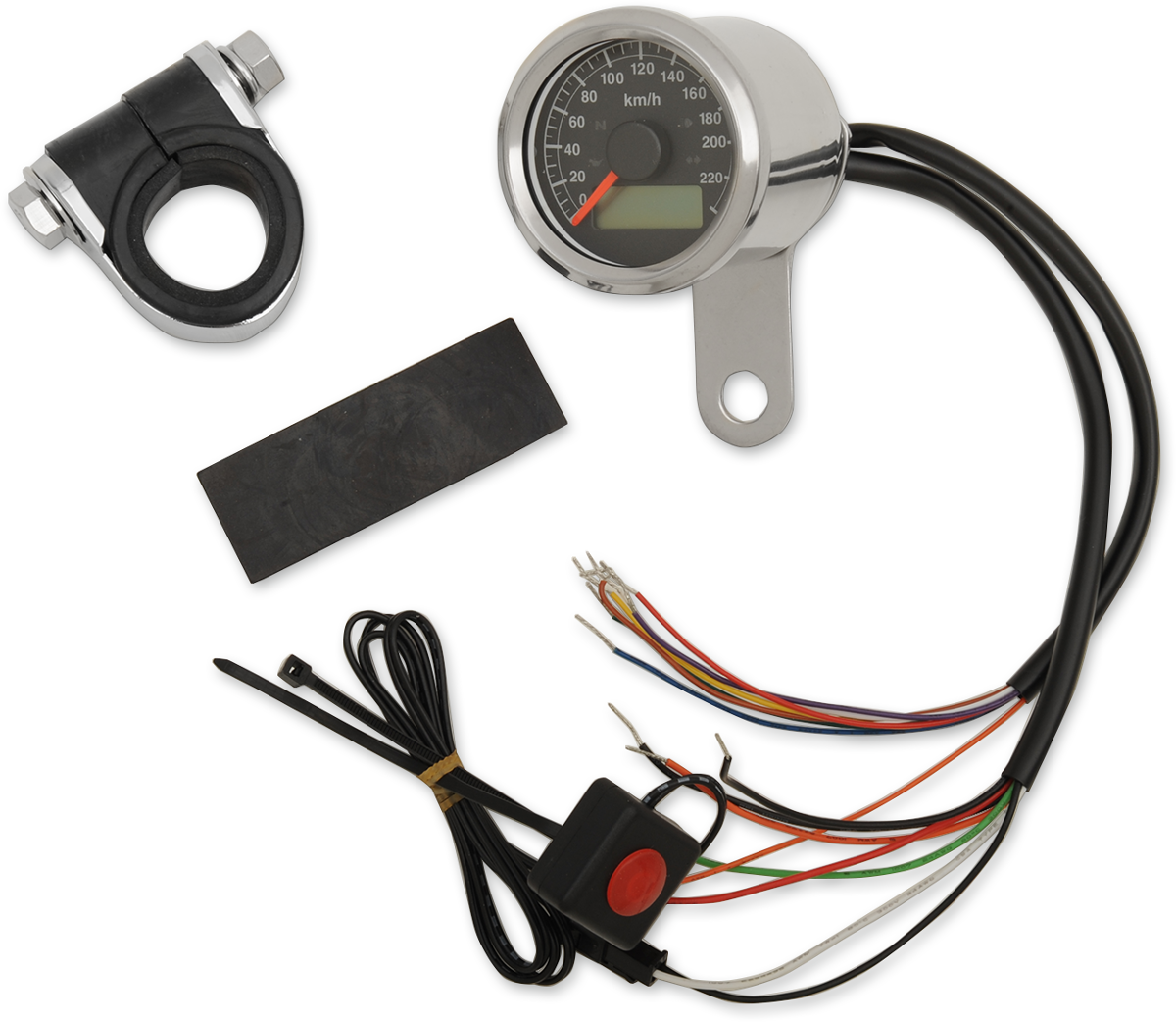 1-7/8" Programmable Speedometer with Indicator Lights - Stainless Stee ...